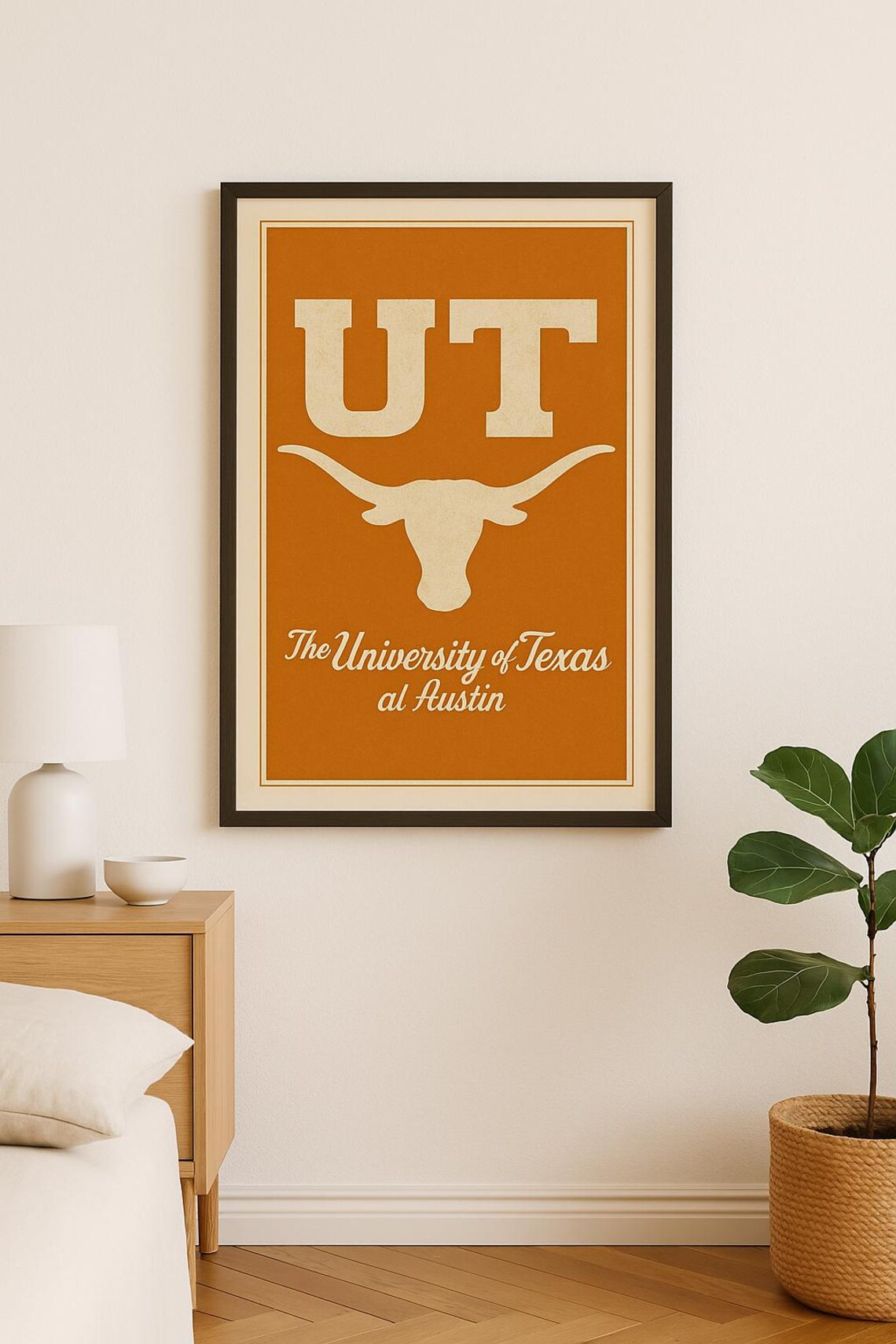 Vintage UT Austin Poster: Burnt Orange Texas Longhorn Wall Art - Etsy