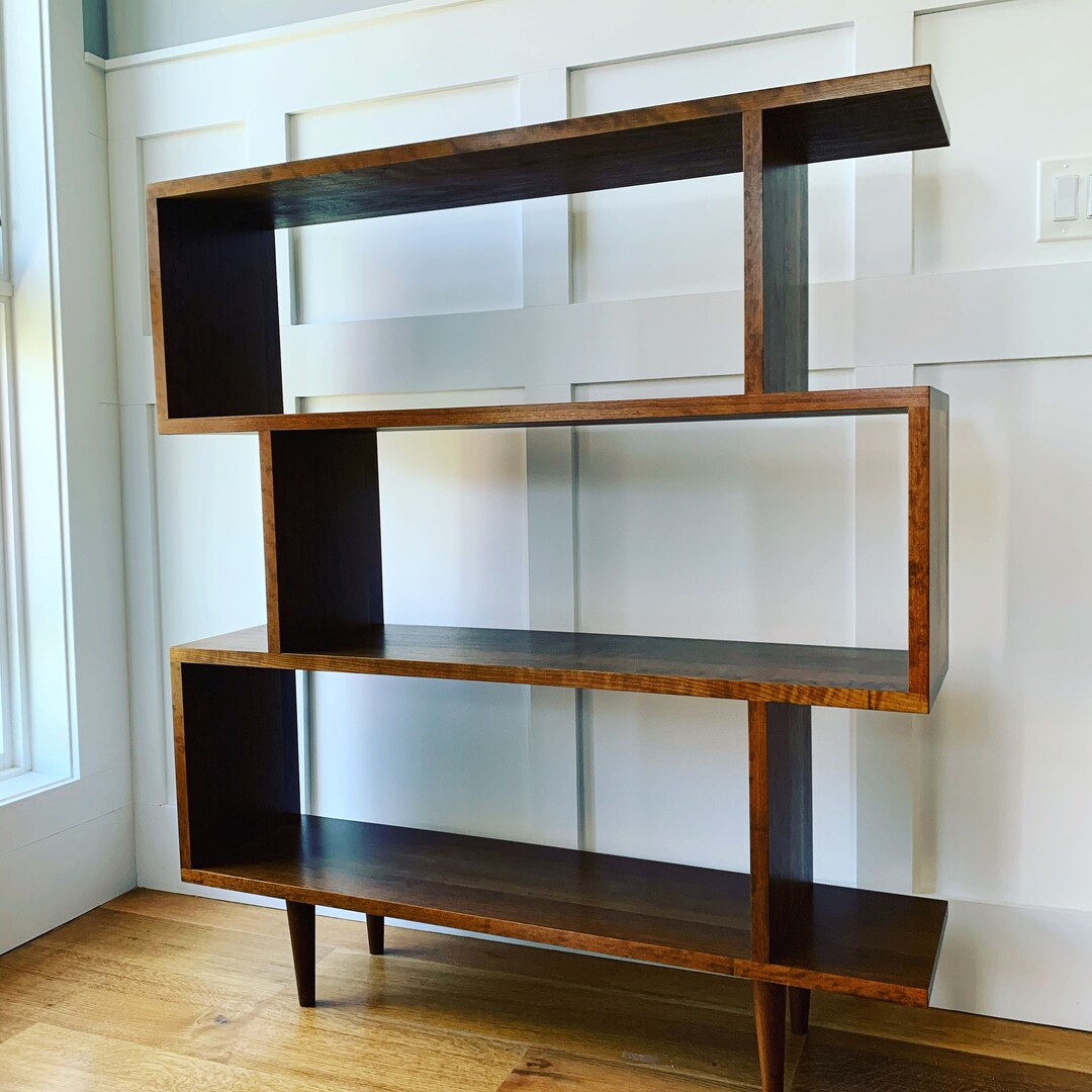 Oxelaand Multilevel Bookcase - Solid Cherry - Teak Finish - in Stock ...