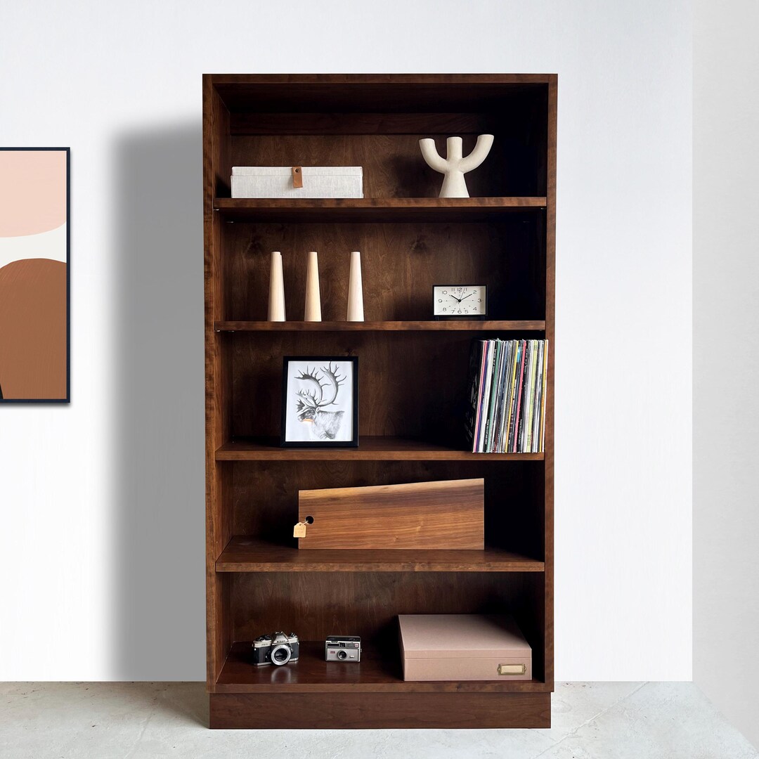 Bookcase - Solid Cherry - Teak Finish - Etsy
