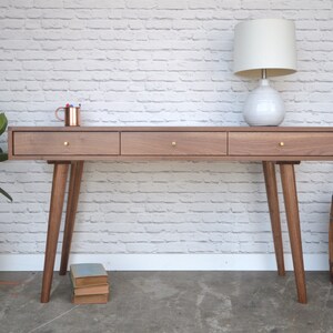 Bloom Desk / Console Table in Solid Walnut - Etsy