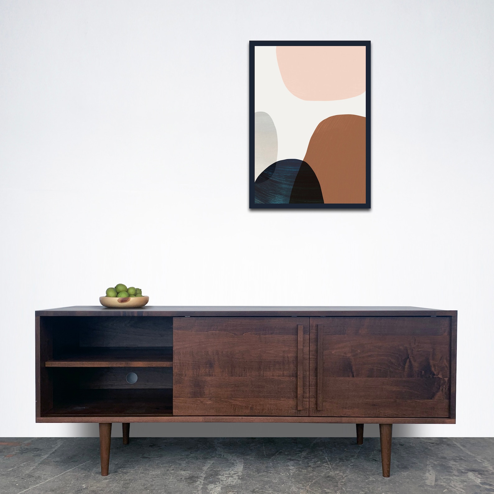Kasse Media Console 60 Solid Maple Nordic Walnut - Etsy