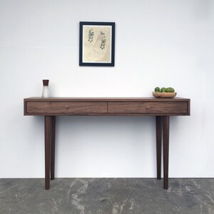 Solid Walnut Console Table - Etsy