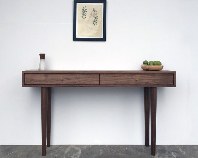 Solid Walnut Console Table - in Stock! - Etsy