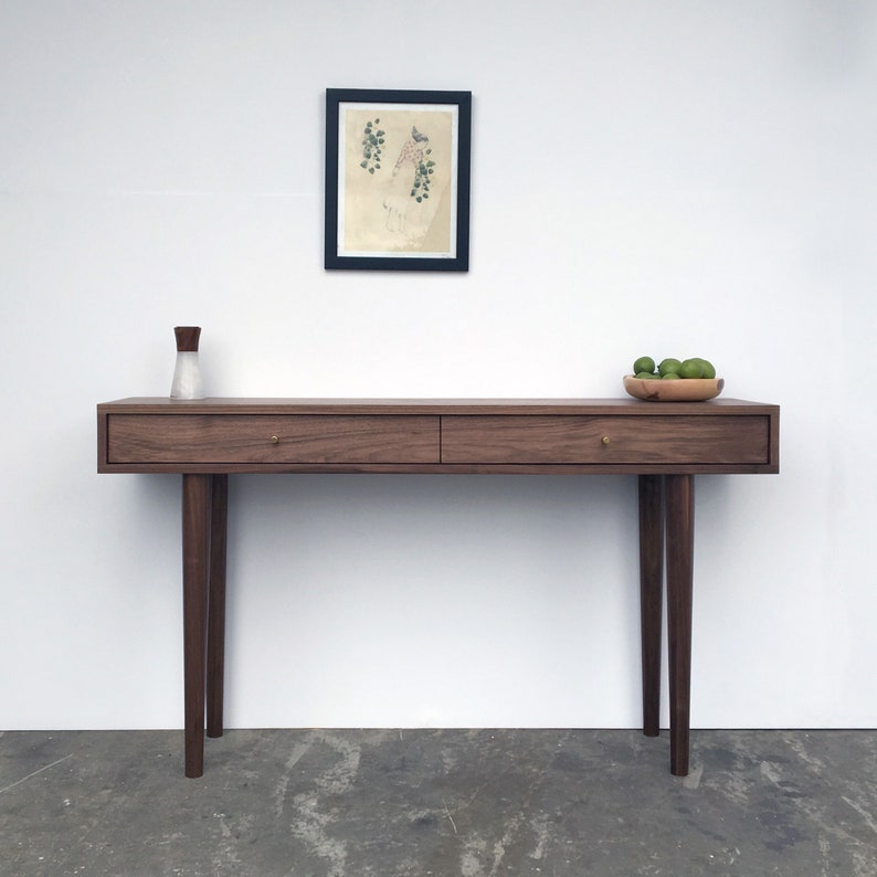 Solid Walnut Console Table - Etsy