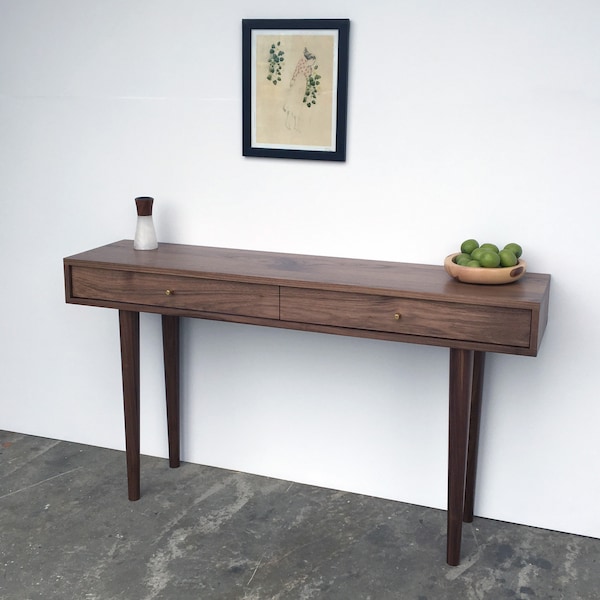 Walnut Sofa Table - Etsy