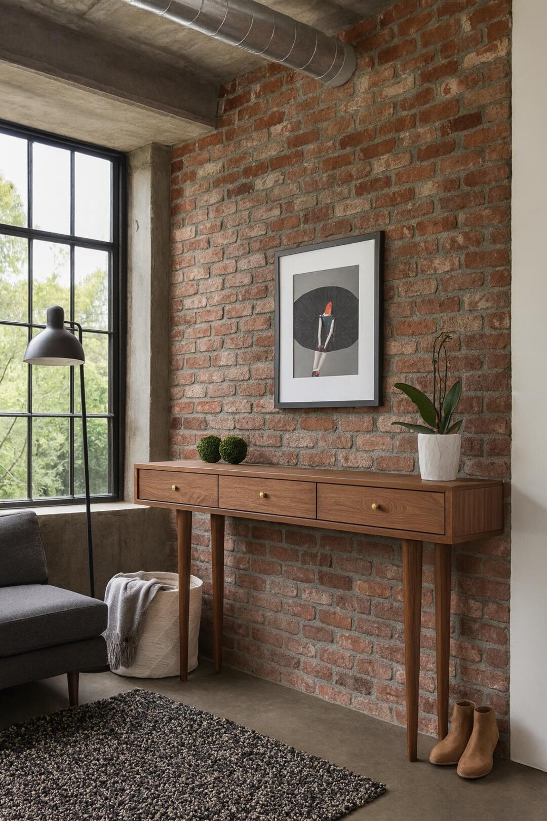 Solid Walnut Console Table - 3 Drawers - 60" X 13" X 32" - Etsy