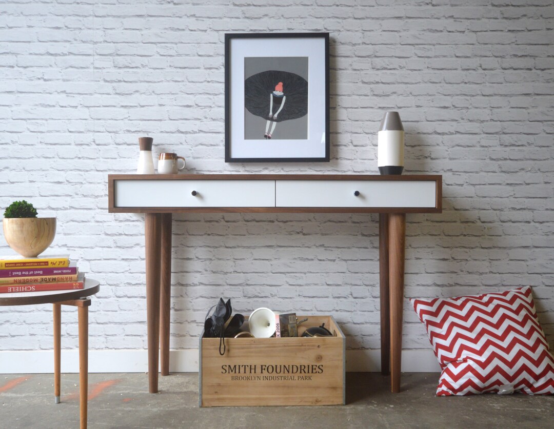 Bloom Console Table - Solid Walnut - Etsy