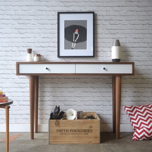 Bloom Console Table - Solid Walnut - Etsy