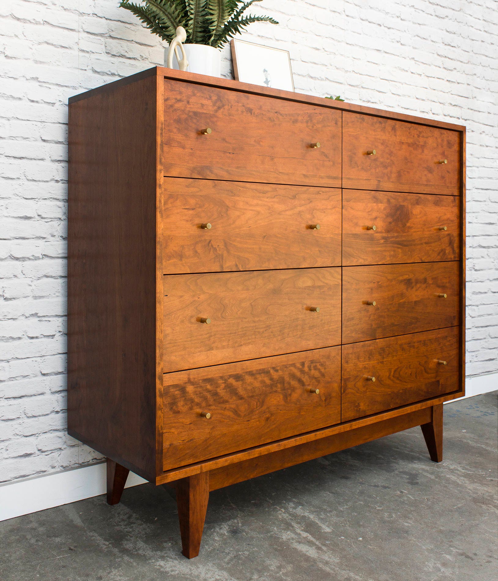 Dumont Dresser - Solid Cherry - Antique Cherry Finish - Mid Century ...