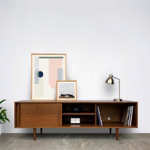 Kasse Credenza Media Console 75 Solid Cherry Teak Finish IN STOCK Etsy