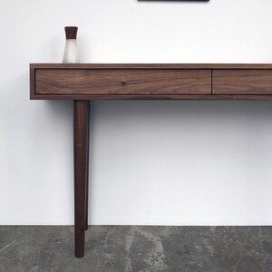 Solid Walnut Console Table - Etsy