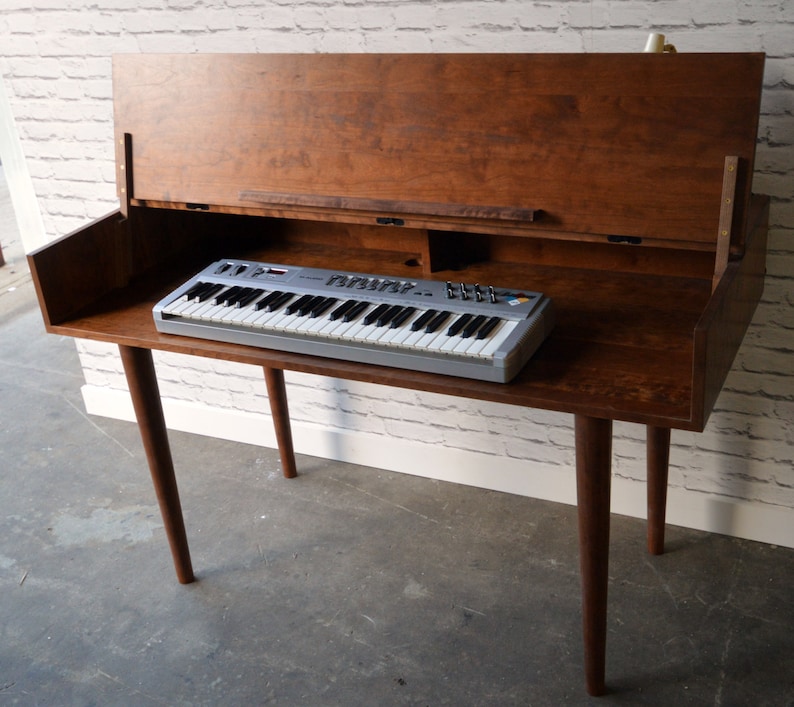 Solid Cherry Piano / Keyboard Table | Etsy