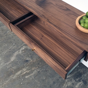 Solid Walnut Console Table - Etsy