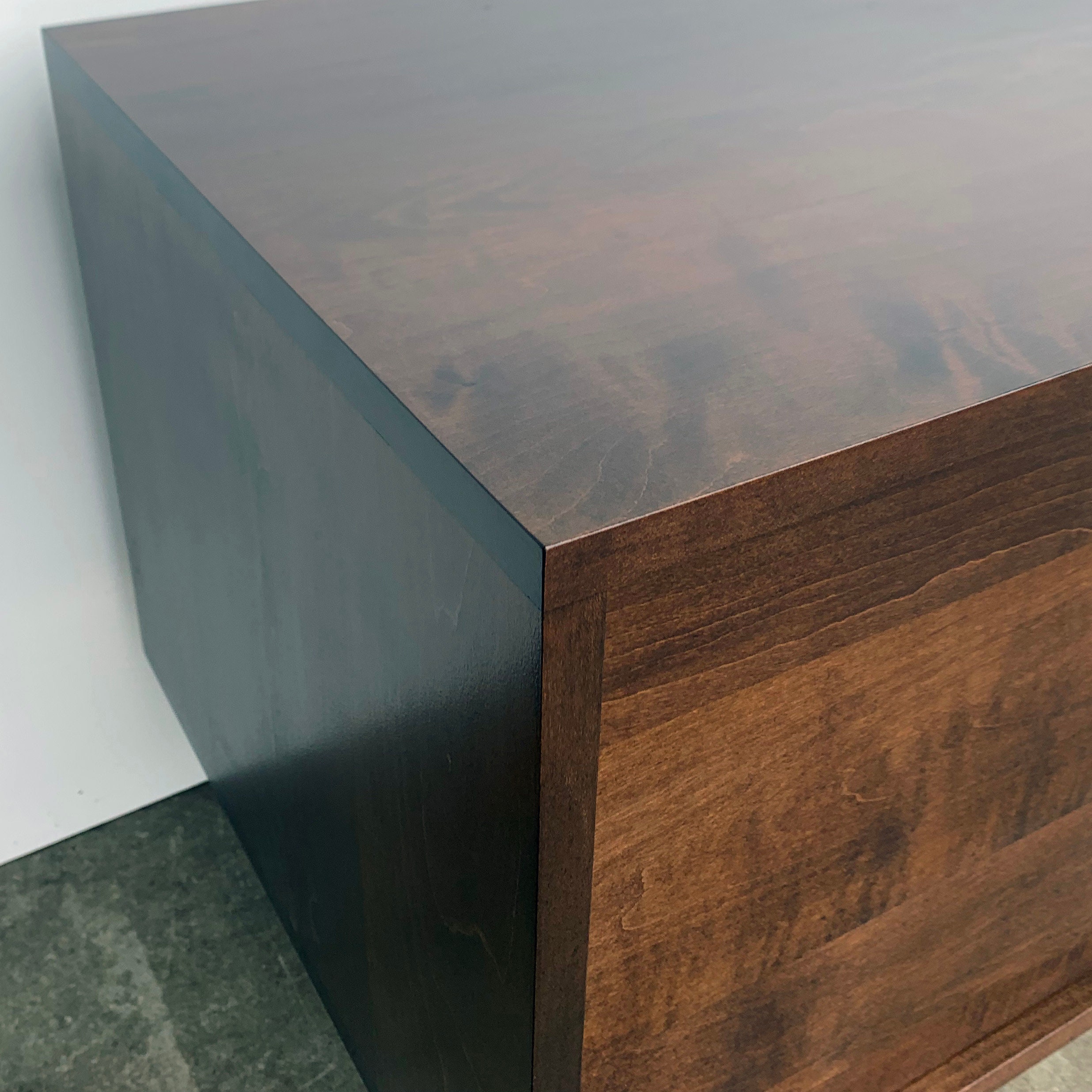 Kasse Media Console - 60" - Solid Maple - Nordic Walnut Finish - Etsy