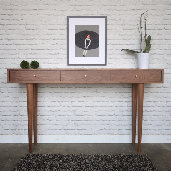 Walnut Entry Table - Etsy