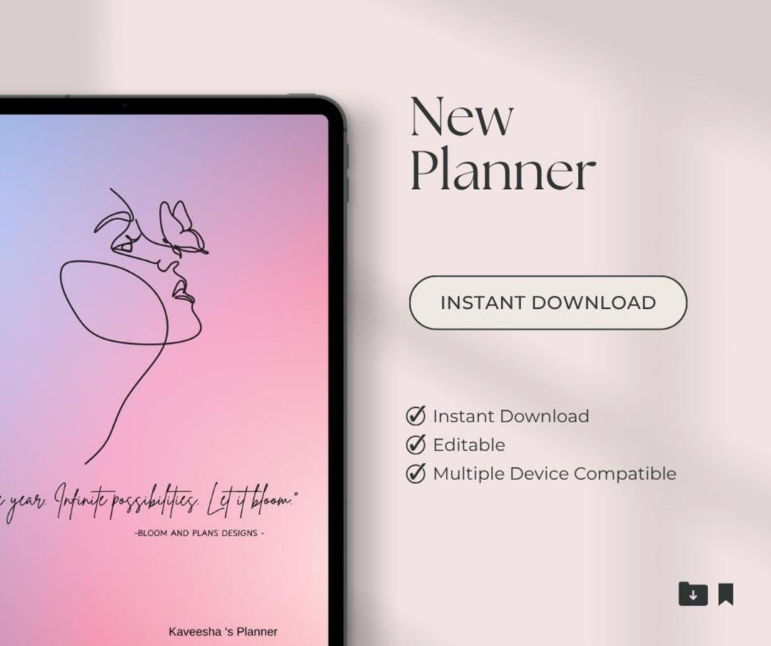 2025 Yearly Digital Planner | A4 Size | Floral Pastel Printable Planner ...