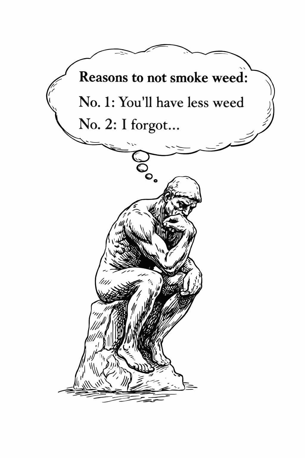 Funny Thinking Man Poster Digital Download - Etsy