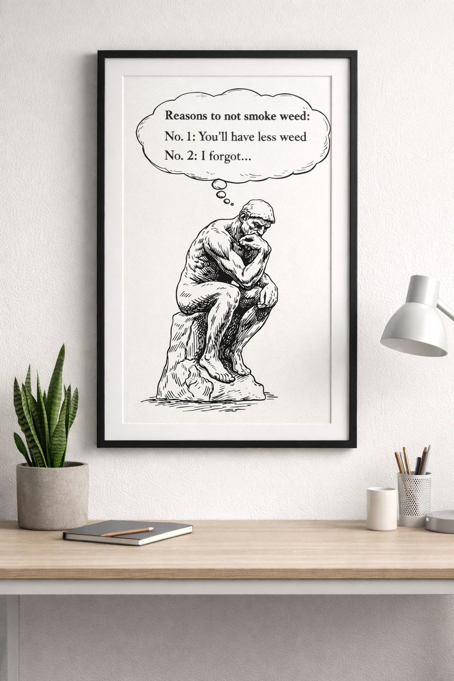 Funny Thinking Man Poster Digital Download - Etsy