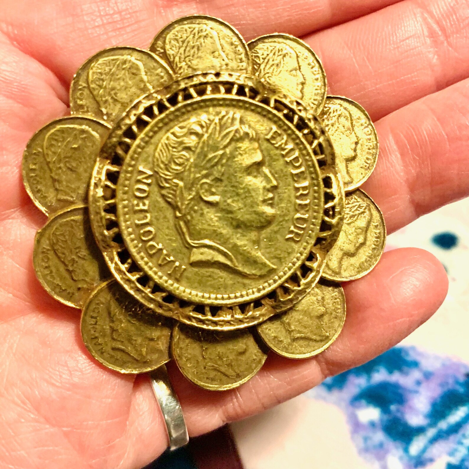 Vintage Napoleon French Coin Brooch, High End, Well-made - Etsy