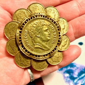 Vintage Napoleon French Coin Brooch, High End, Well-made - Etsy