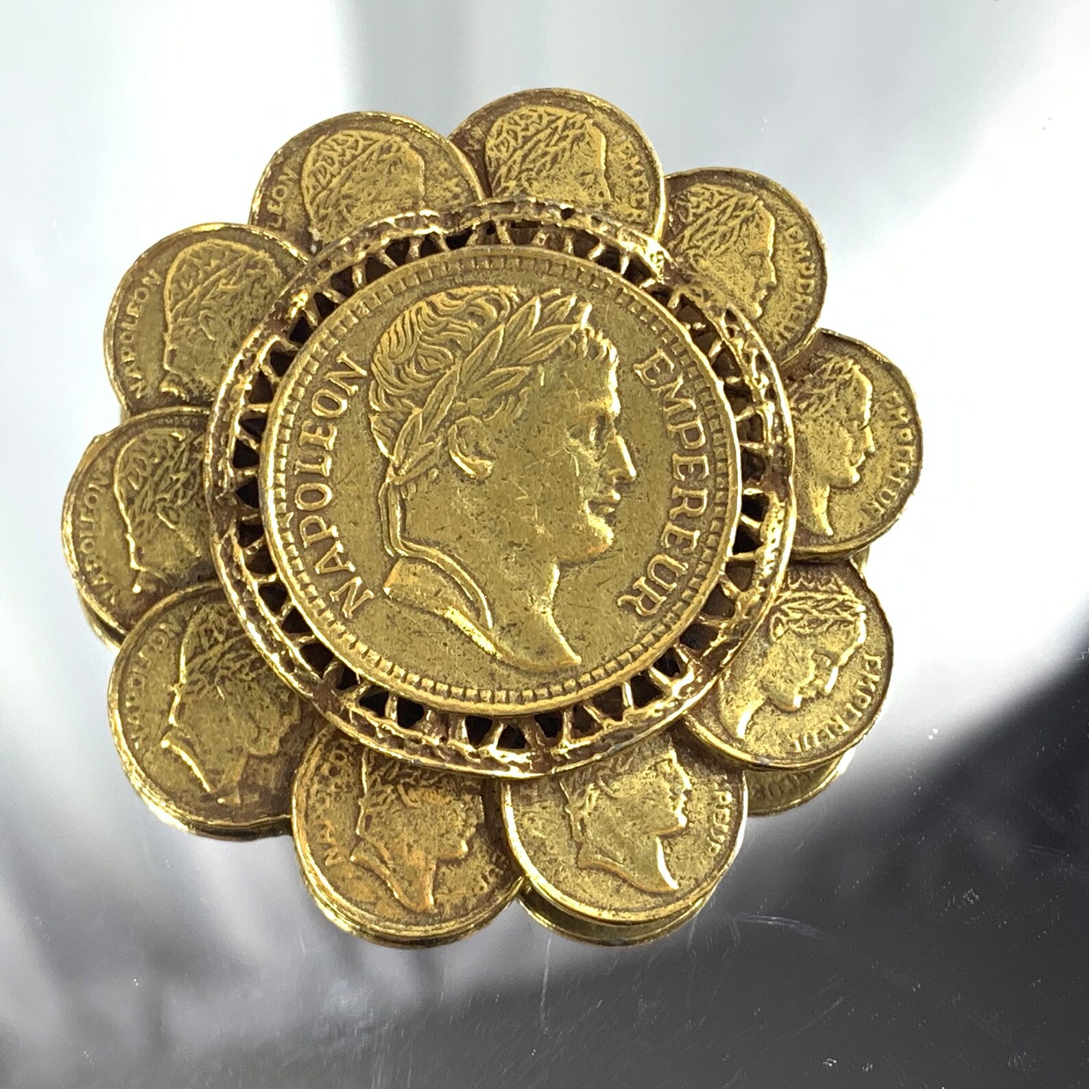 Vintage Napoleon French Coin Brooch, High End, Well-made - Etsy