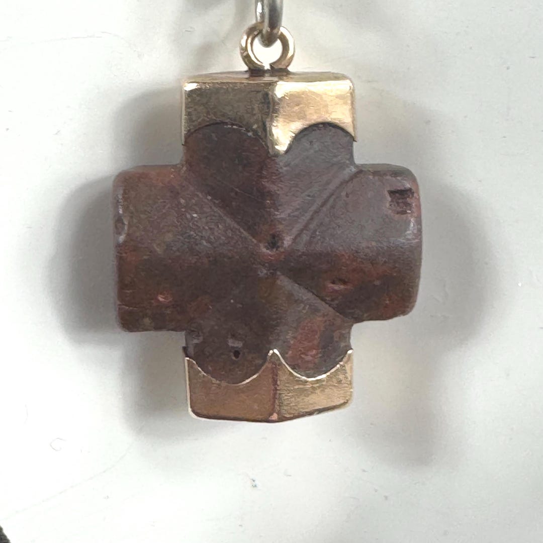 Staurolite Crystal Fairy Cross Necklace With Gold-filled End Caps ...