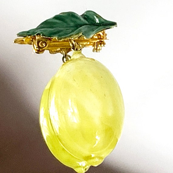 Rare Sandor Enamel Lemon Fruit Brooch Rare Beauty Vintage | Etsy
