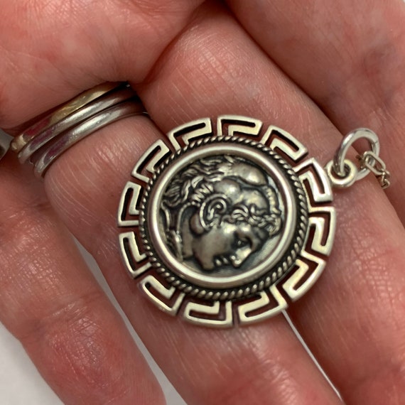 Ancient Coin Replica Macedonian Drachma 925 Necklace … - Gem