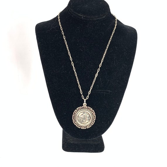 Ancient Coin Replica Macedonian Drachma 925 Necklace … - Gem