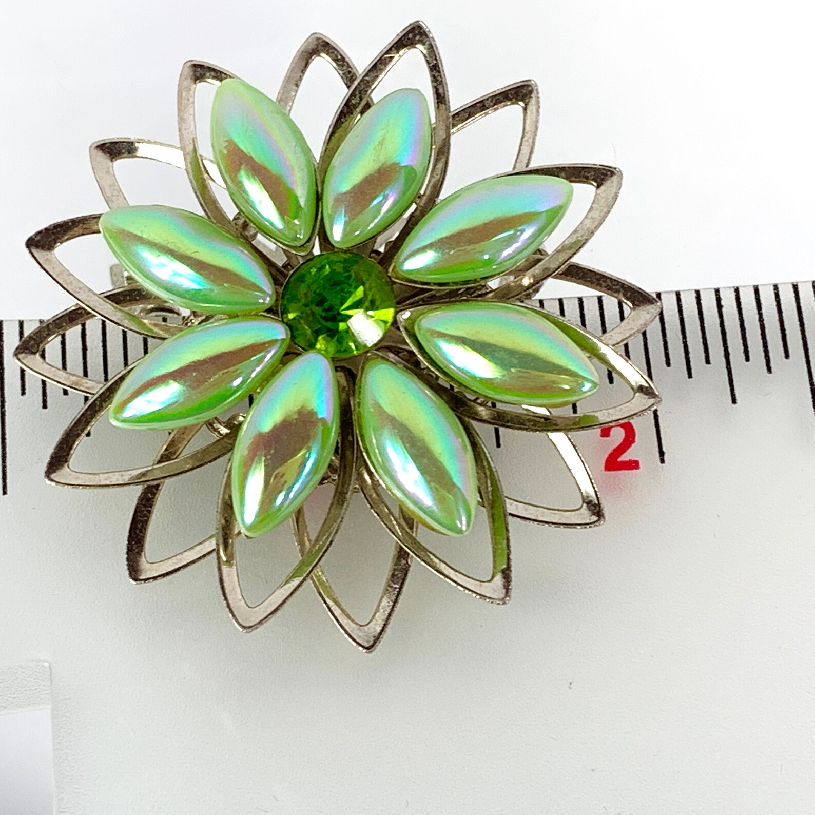 Atomic Age Mid Century Brooch Neon Green Rave Brooch - Etsy
