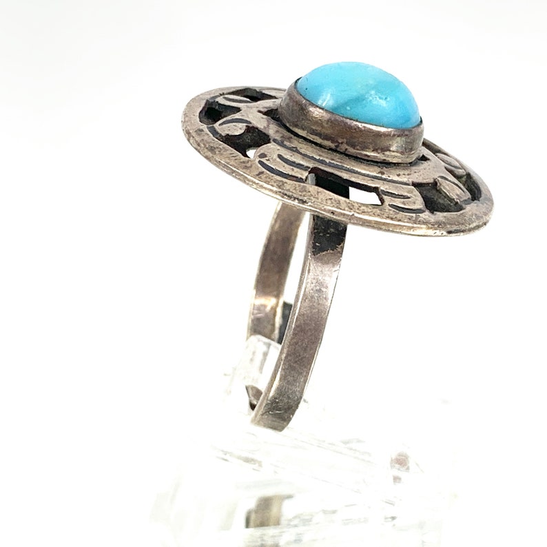 Mexican Silver Shadow Box Ring by Fred Davis - Etsy