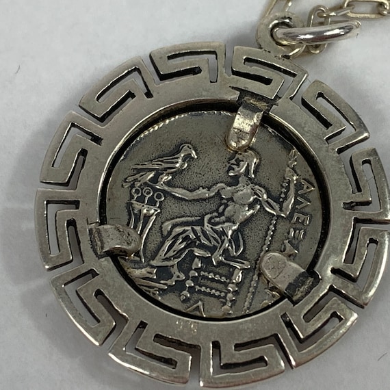 Ancient Coin Replica Macedonian Drachma 925 Necklace … - Gem