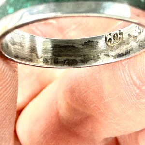 Taxco Silver Sterling Inlaid Turquoise Wedding Band Ring 8 - Etsy