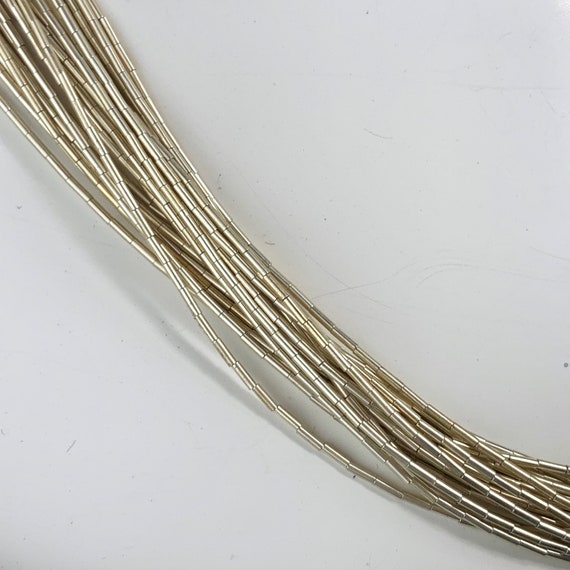Liquid Silver Sterling Multi-Strand Bead Necklace Rar… - Gem Liquid Silver Sterling Multi-Strand Bead Necklace Rar… - Gem