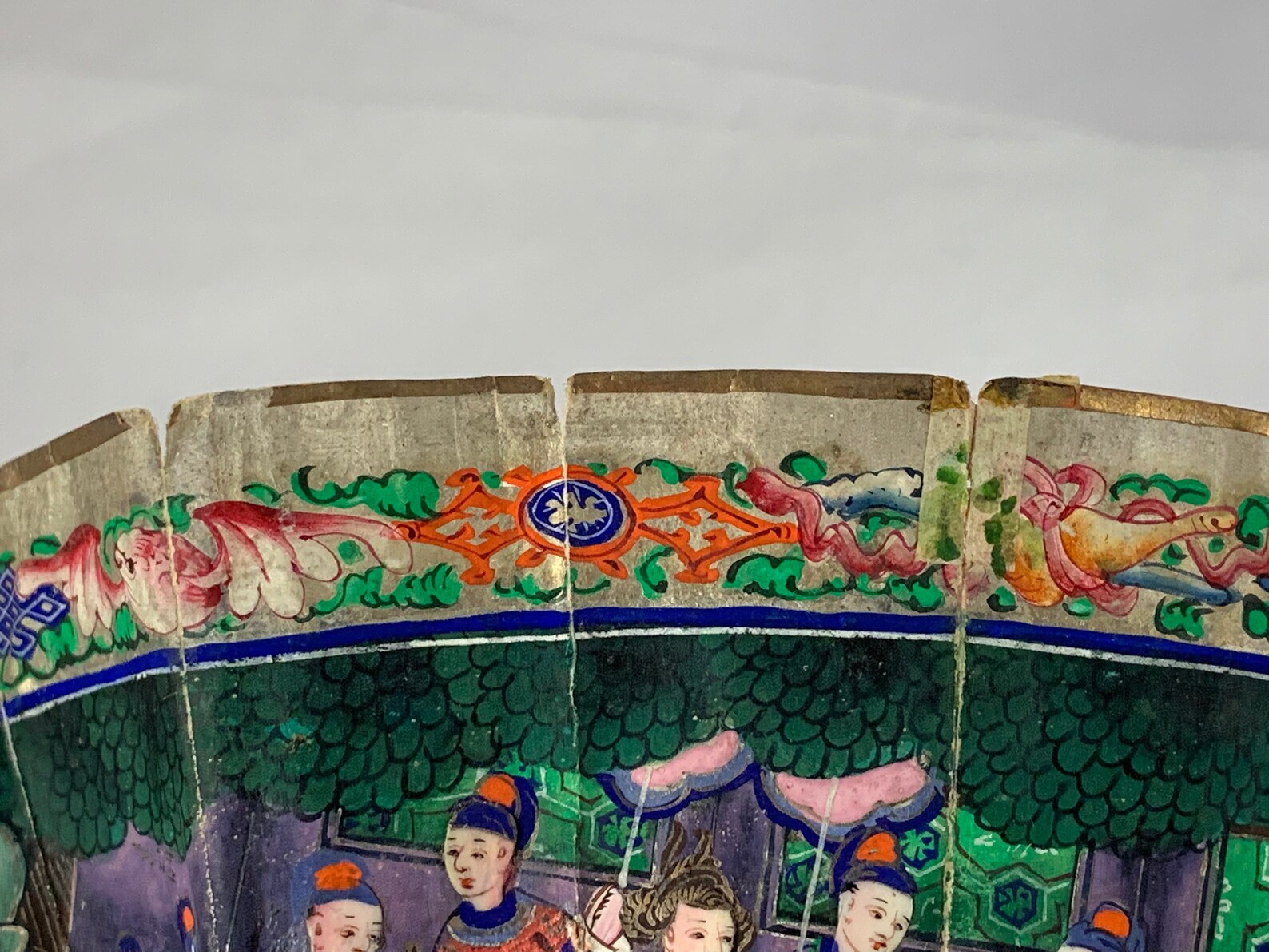 Lacquer 1000 Faces Hand Fan Qing Dynasty 19th Century - Etsy