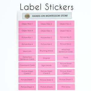 Montessori Pink Series | 36 Short Phonetic Objects With Cards - Etsy