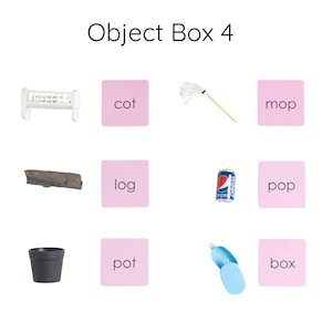 Montessori Pink Series | 36 Short Phonetic Objects With Cards - Etsy