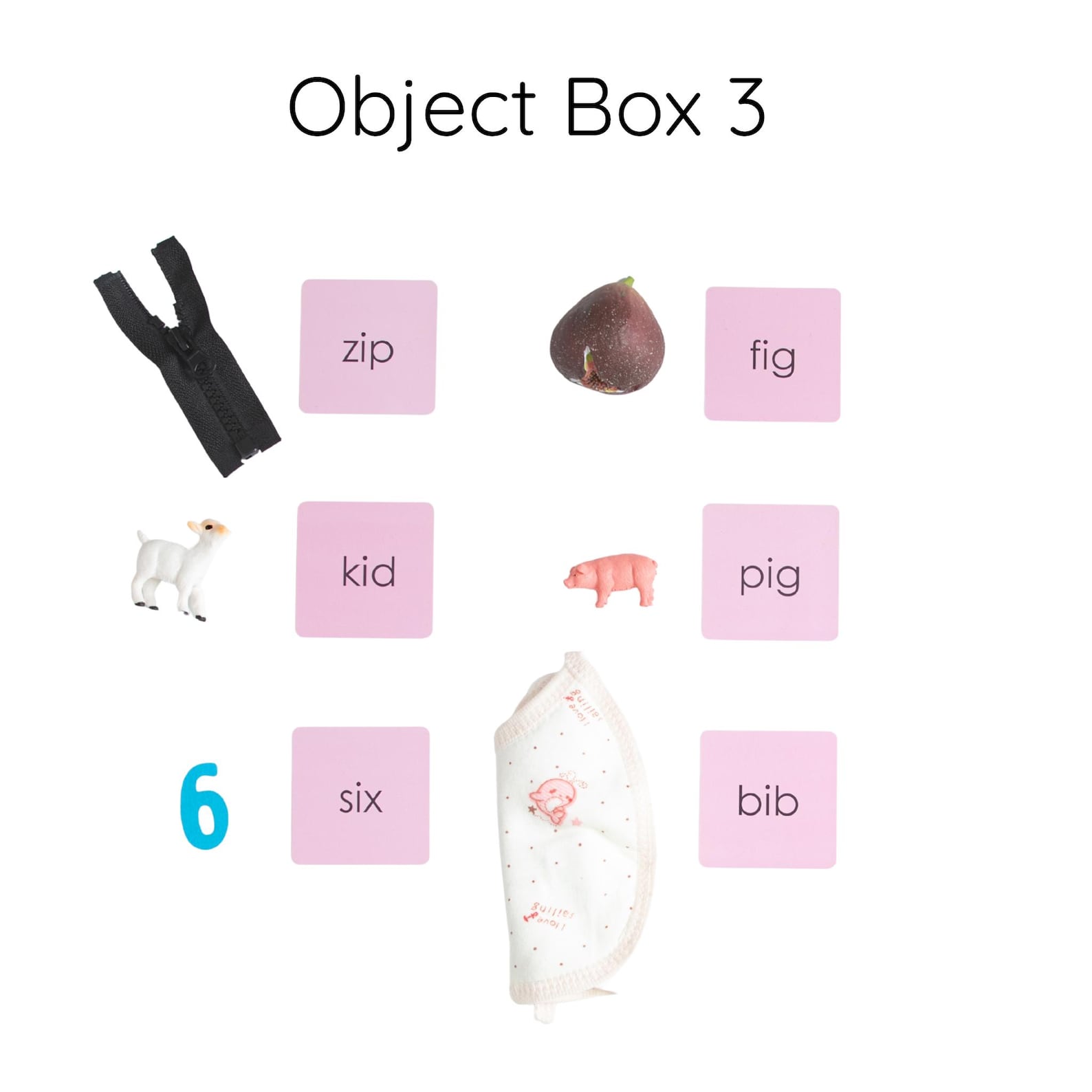 Montessori Pink Series | 36 Short Phonetic Objects With Cards - Etsy