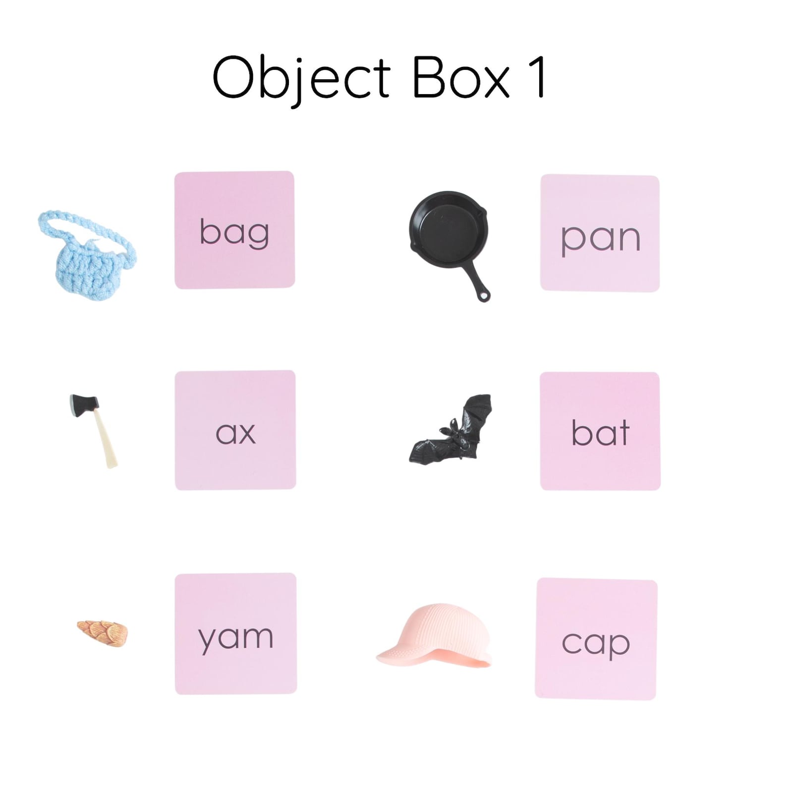 Montessori Pink Series | 36 Short Phonetic Objects With Cards - Etsy