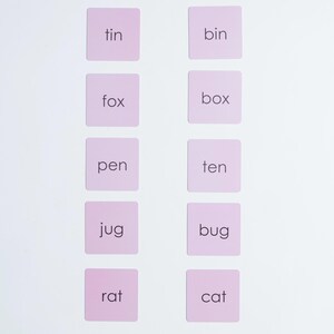 Montessori Pink Series Rhyming Words Matching Set | Montessori Language ...