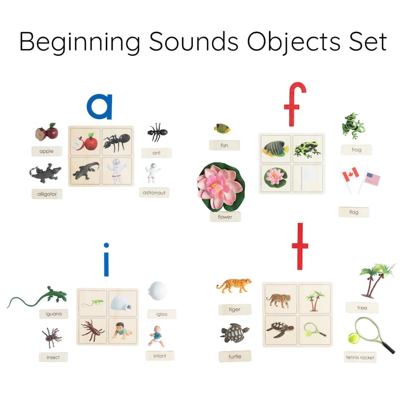 Montessori Sound Pouches With Complete Phonics Language Set With 104 ...