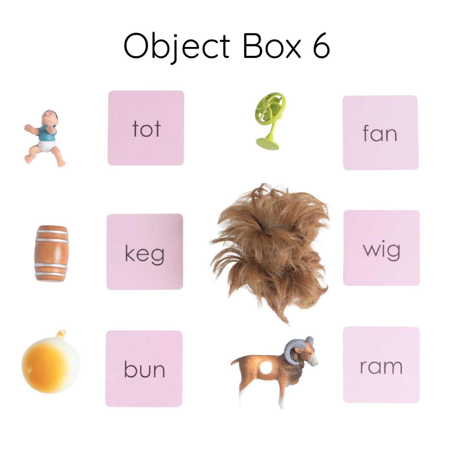 Montessori Pink Series | 36 Short Phonetic Objects With Cards - Etsy