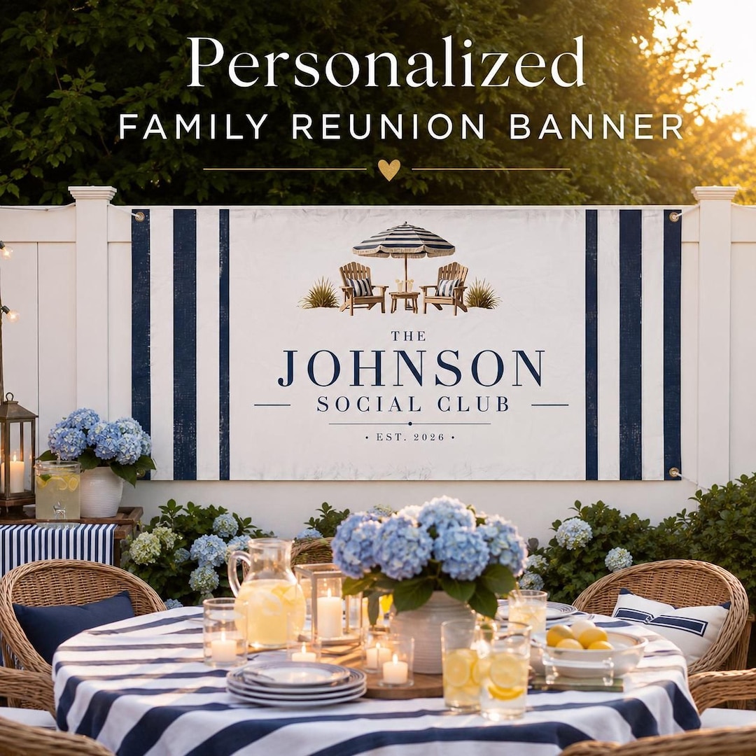 Custom Family Reunion Banner - Outdoor Vinyl Welcome Sign - Etsy UK