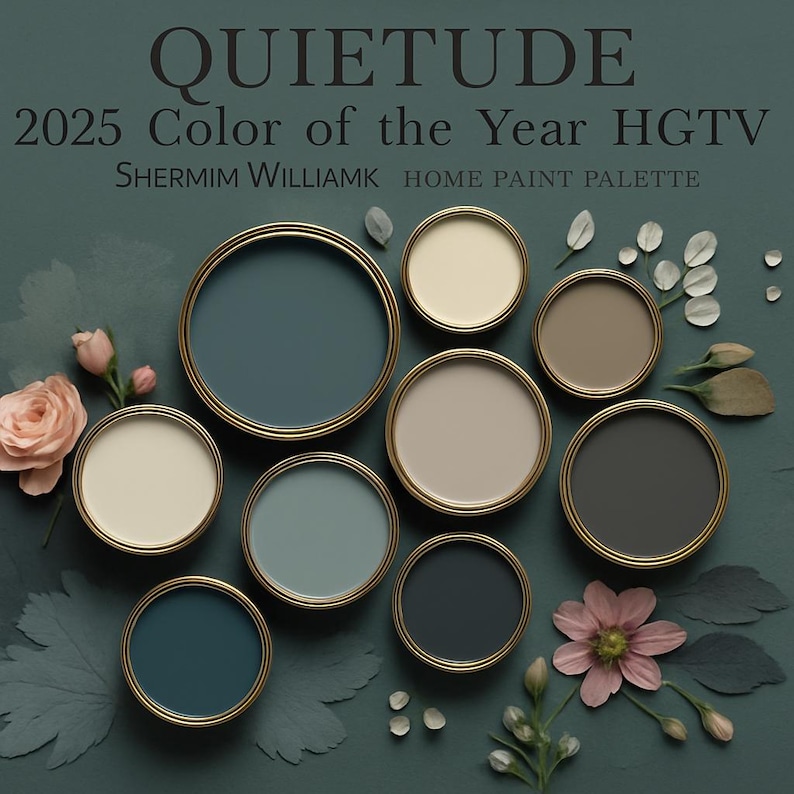 Sherwin Williams Quietude Color Palette: Modern Farmhouse Interior ...