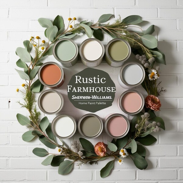 Rustic Farmhouse Paint Palette Sherwin - Etsy