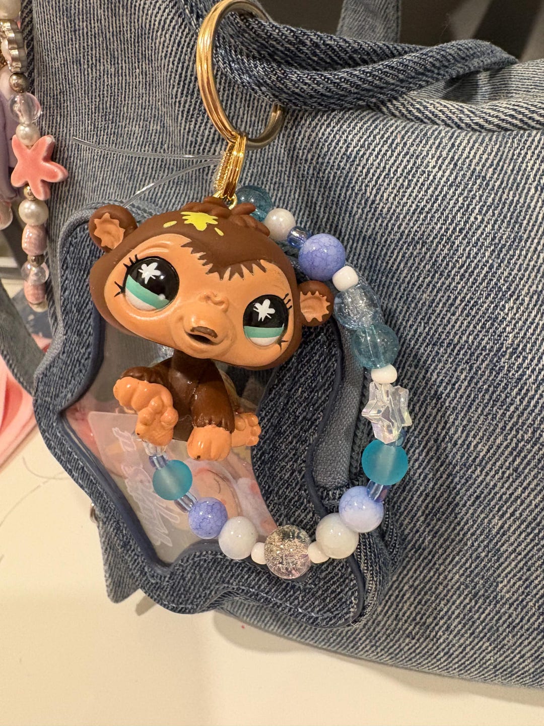 Blue Ocean Monkey LPS Keychain! - Etsy
