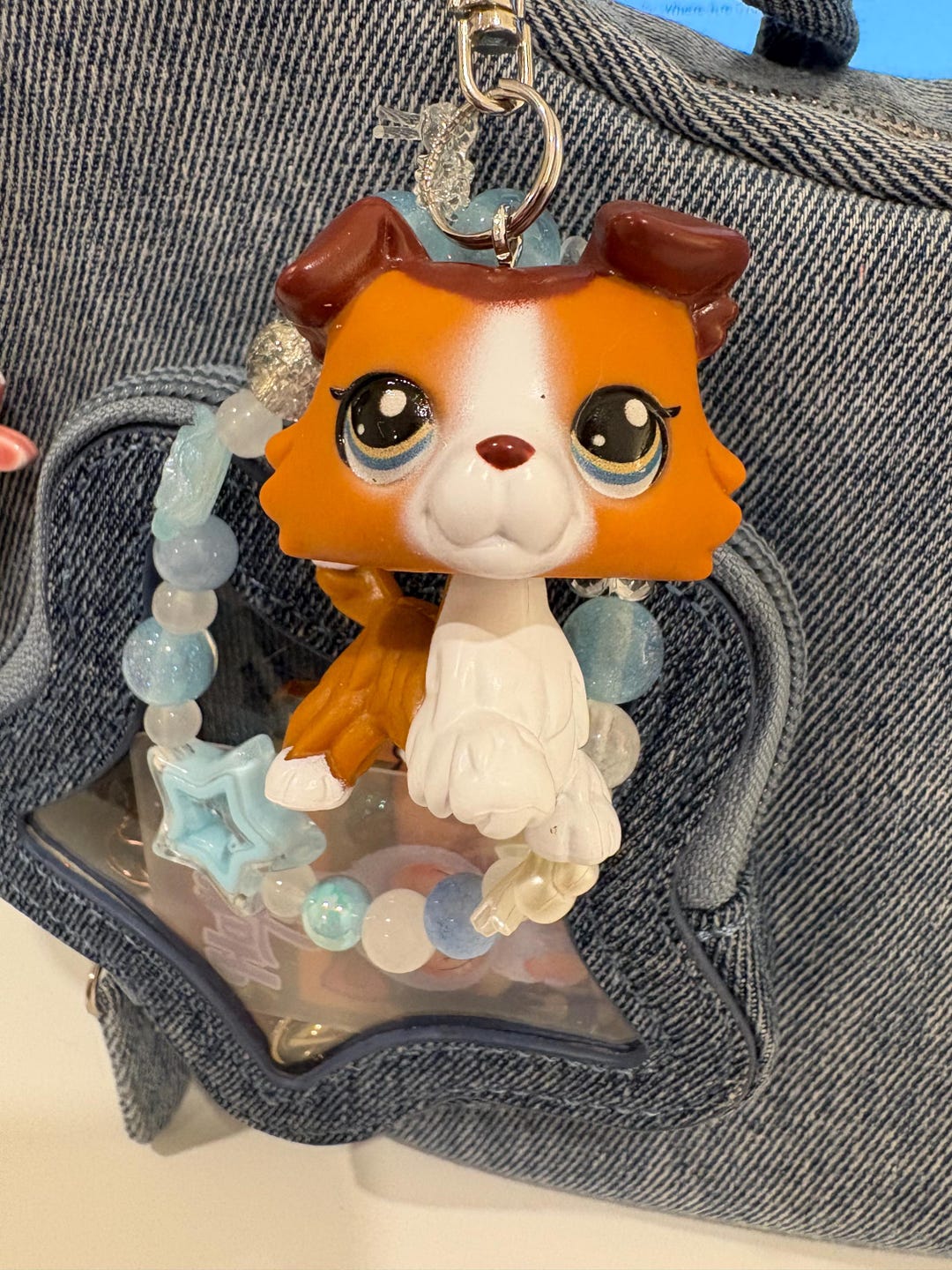 Brown Collie Dog Littlest Pet Shop Keychain – LPS Puppy With Blue ...