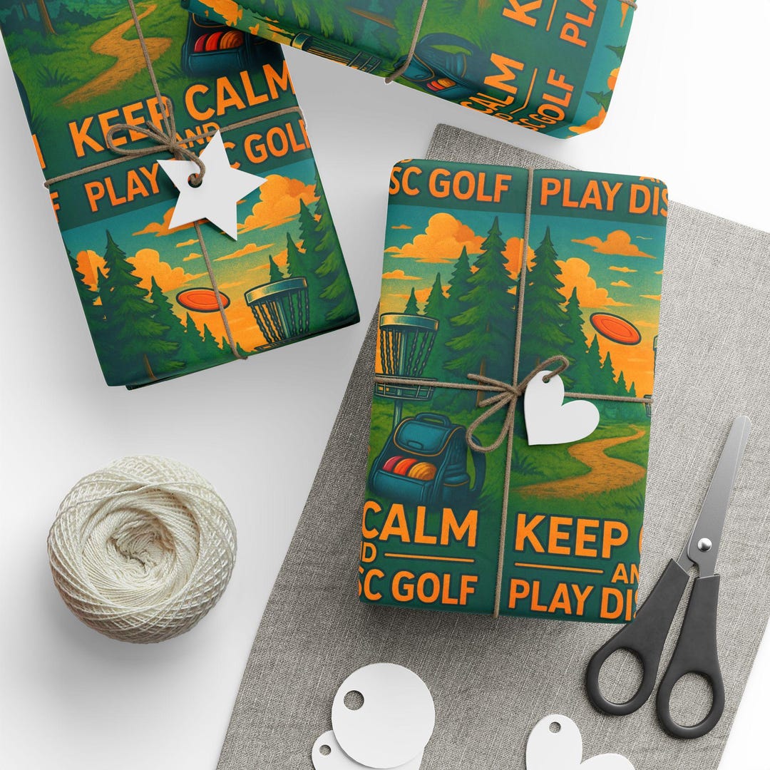 Disc Golf Gift Wrap: Fun Sports Theme Wrapping Paper - Etsy