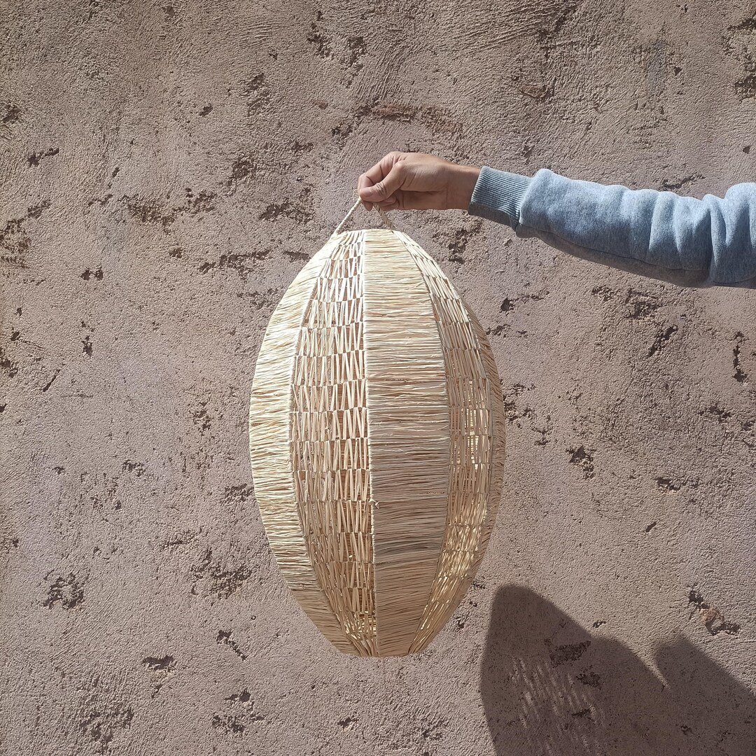 Moroccan Handmade RAFIA Lampshade, Gold RAFIA Lampshade,hanging Lamps ...