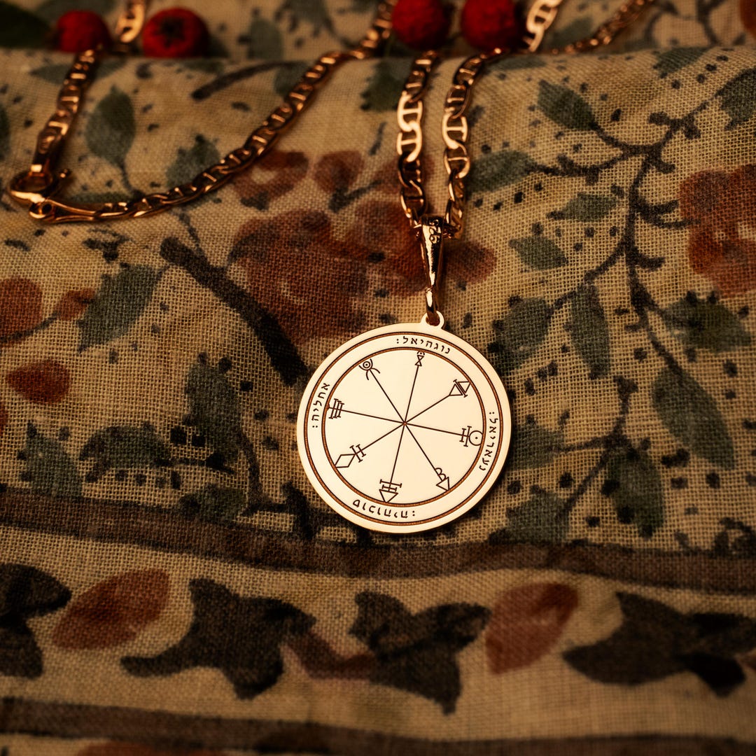 Gold Vermeil Venus 8th Pentacle Amulet | Love - Attraction Talisman ...